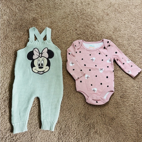 Disney | One Pieces | Disney Minnie Mouse Overalls Set | Poshmark
